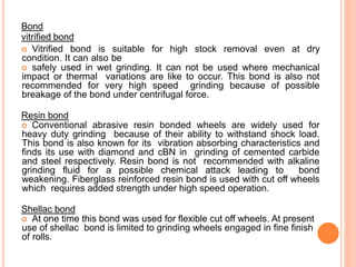 Selection of grinding wheels and their conditioning | PPTX