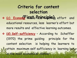 selection & Organzation of content Curriculum.pptx