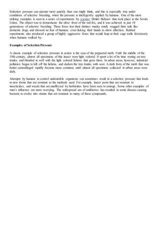 Selection pressure | DOCX
