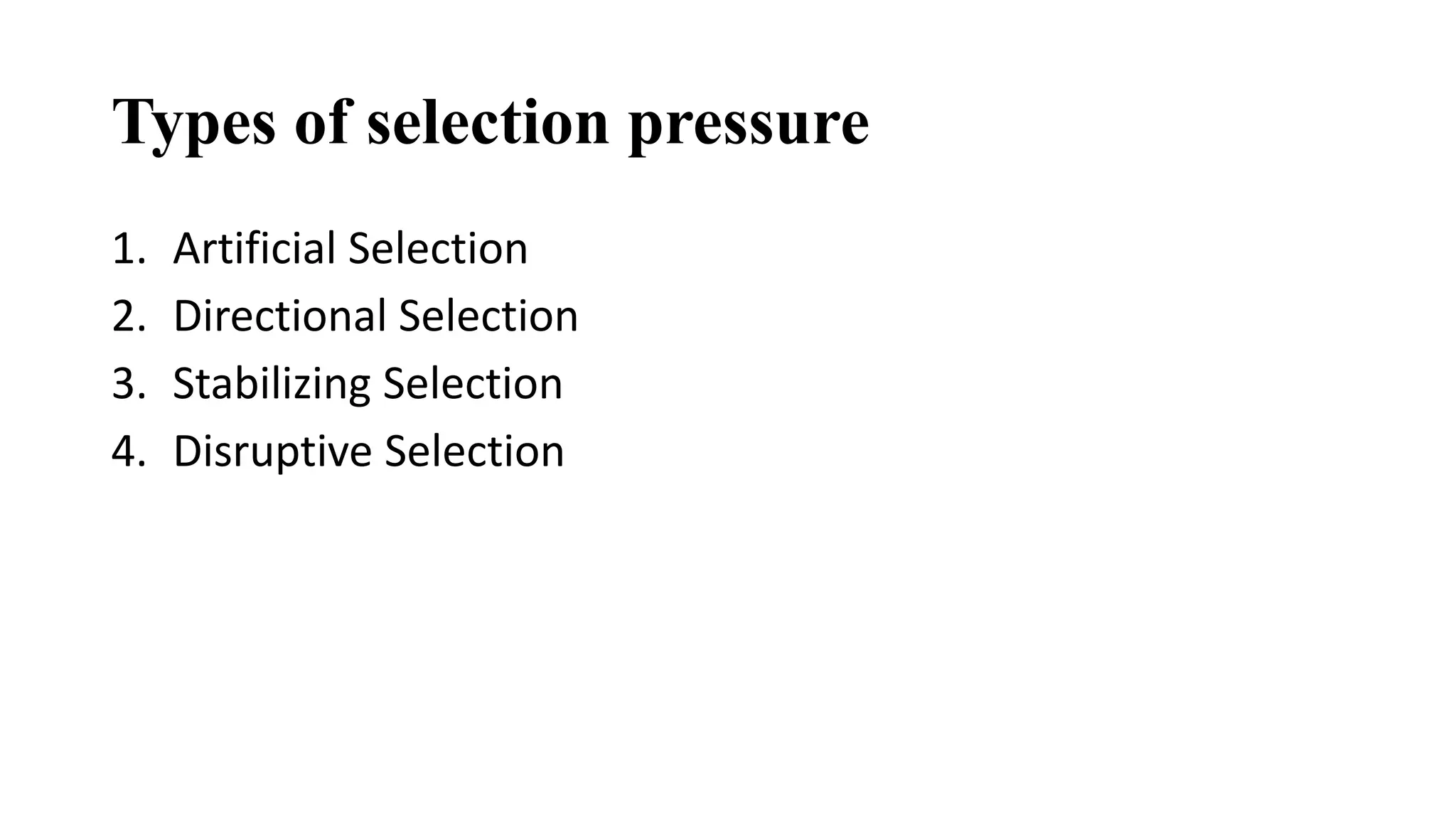 Selection pressure and its types.pptx PBG | PPTX