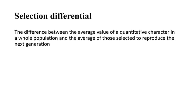 Selection pressure and its types.pptx PBG | PPTX | Genetics | Science