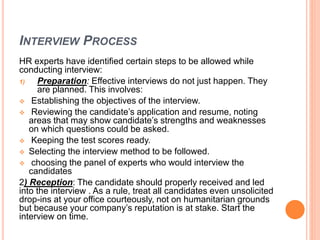 SELECTION PROCESS | PPT