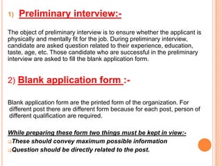 SELECTION PROCESS | PPT