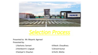 Selection process in marketing management | PPTX