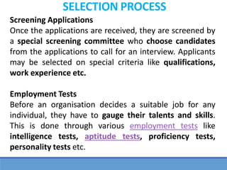 Selection Process , Business Research methods | PDF