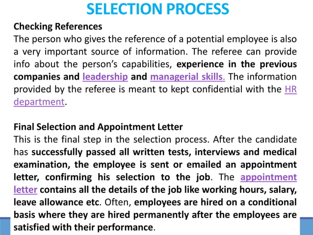 Selection Process , Business Research methods | PDF
