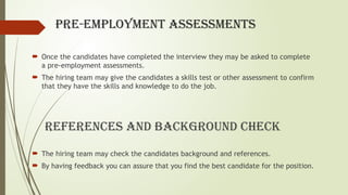 SELECTION PROCESS OF INTERVIEW SCREENING | PPTX