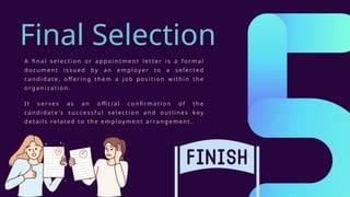 SELECTION PROCESS by DJJENAVA AHADI.pptx | Job Search | Careers