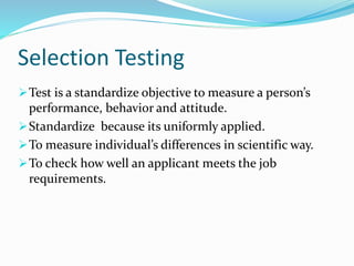Selection process final | PPT