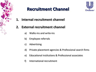 Employee Recruitment & Selection Process of Unilever Bangladesh Ltd. | PPT