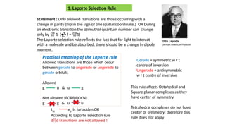 Selection rules of co ordinationchemistry.pptx