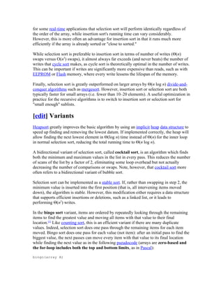 Selection sort | PDF