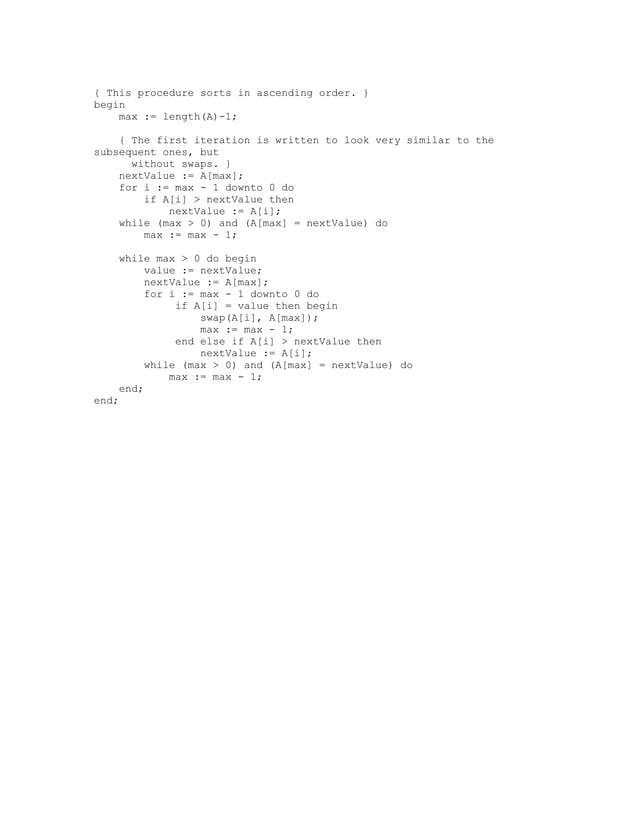 Selection Sort Pdf