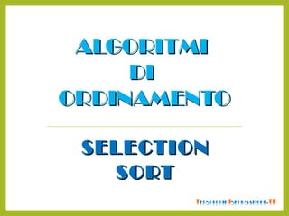 Selection sort | PPT