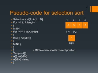 Selection Sort(sorting Algorithm In Data Structure) And Its Time