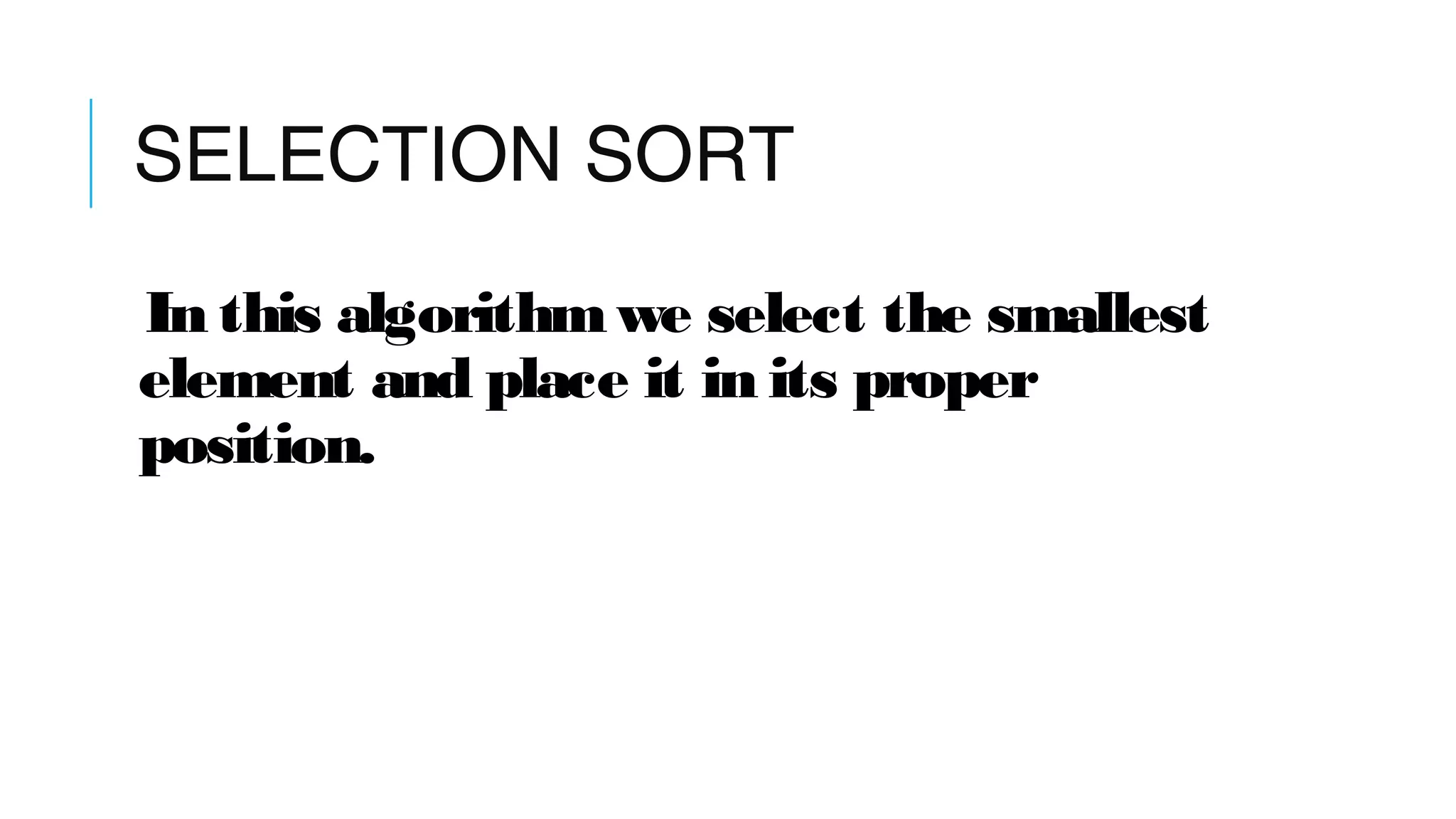 Selection sort | PPS
