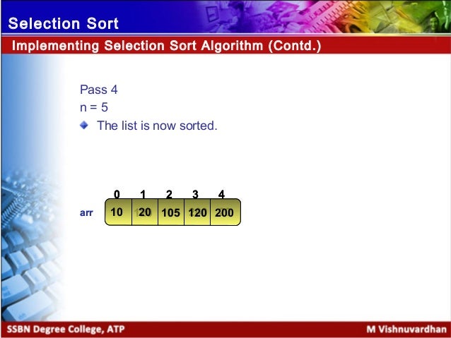 Selection sort