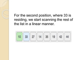 Selection sort and insertion sort | PPTX