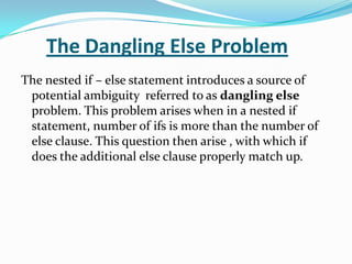 Selection statements | PPTX