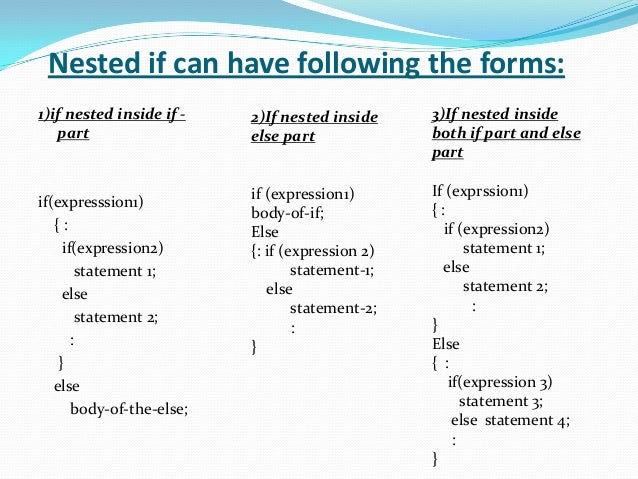 Selection Statements