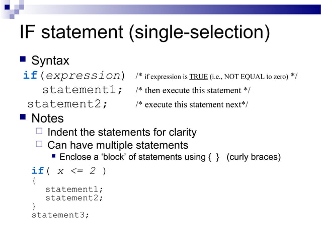The Three Basic Selection Structures In C Programming Concepts 3348