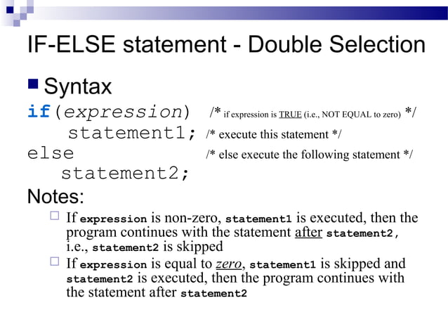 The Three Basic Selection Structures In C Programming Concepts 7875