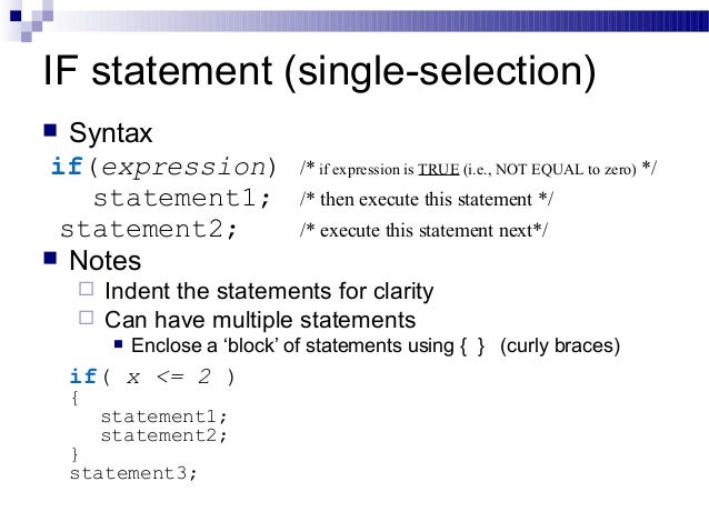 The Three Basic Selection Structures In C Programming Concepts