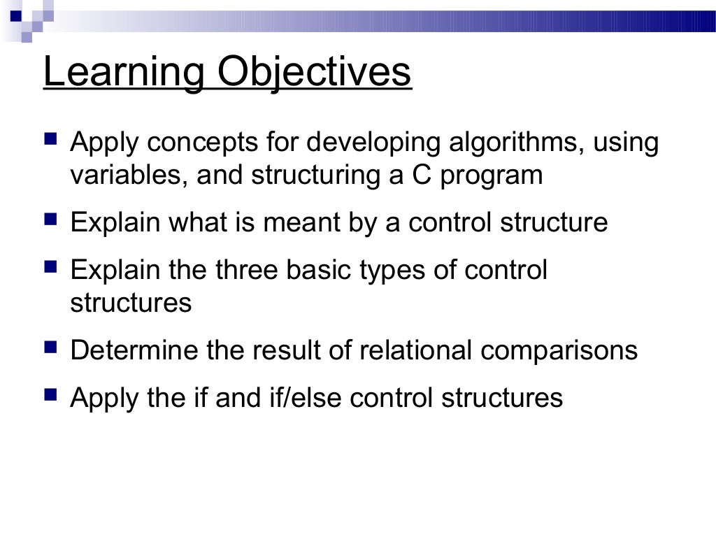 The Three Basic Selection Structures In C Programming Concepts