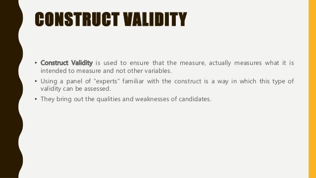 Construct Validity DriverLayer Search Engine Construct Validity DriverLayer Search Engine