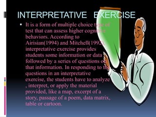 Selection types of objective test | PPTX