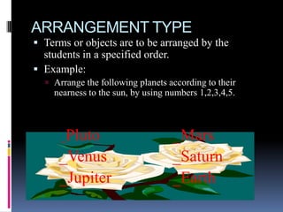 Selection types of objective test | PPTX