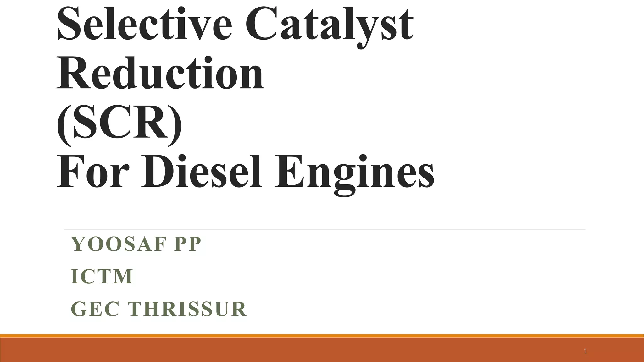 Selective catalyst reduction | PPTX
