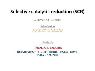 Selective catalytic reduction (scr) | PPTX