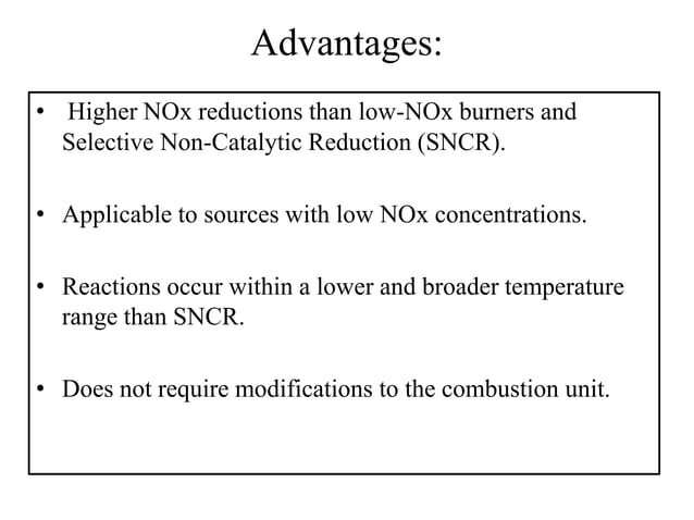 Selective Catalytic Reduction Scr Pptx Chemistry Science