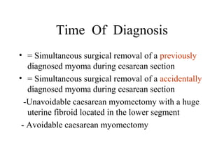 Selective cesarean myomectomy | PPT