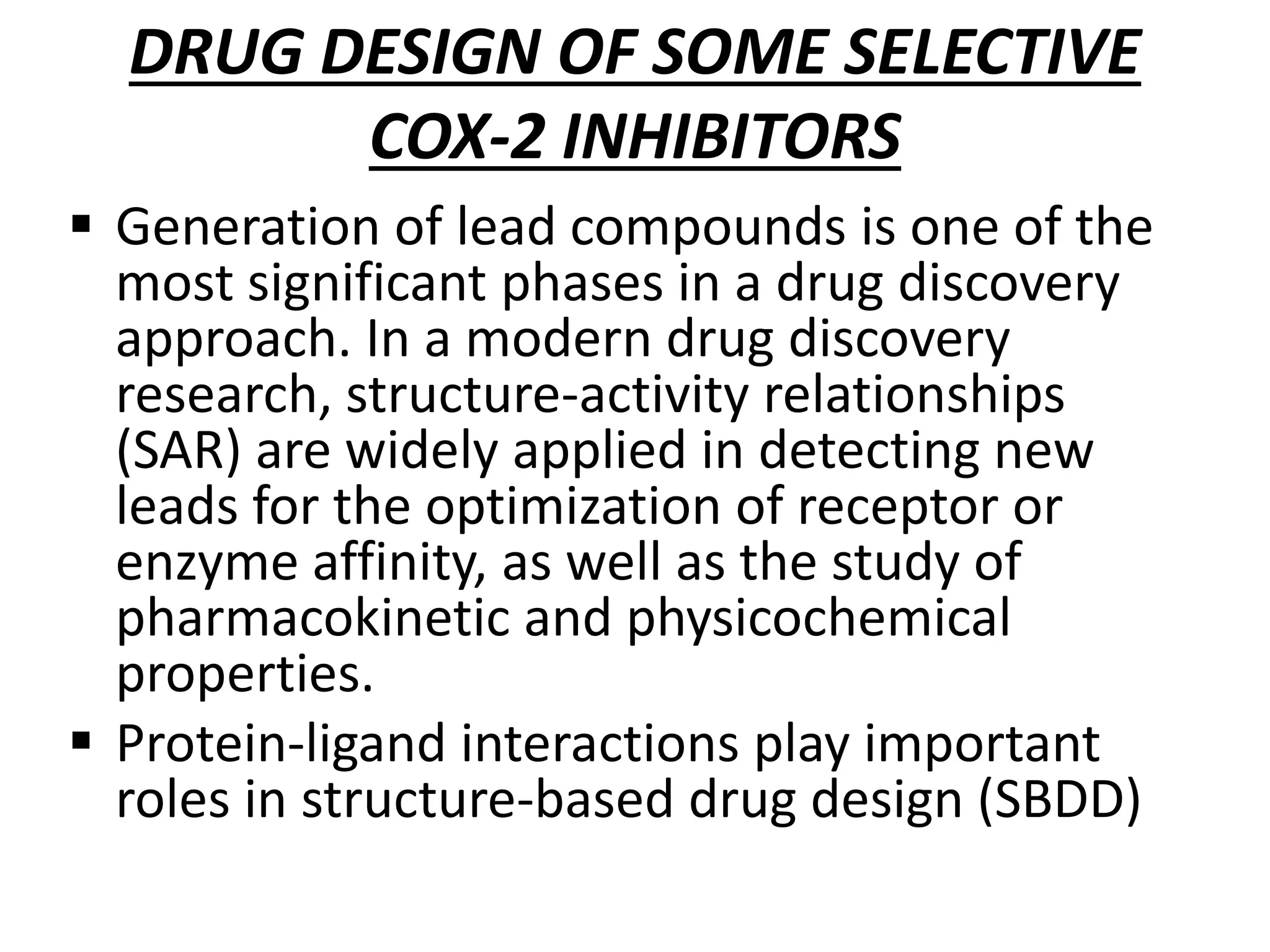 Selective cox 2 inhibitors design by siddharth | PPTX