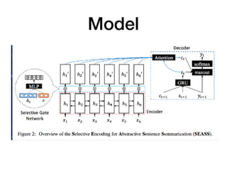Selective encoding for abstractive sentence summarization | PDF | Computing | Technology & Computing