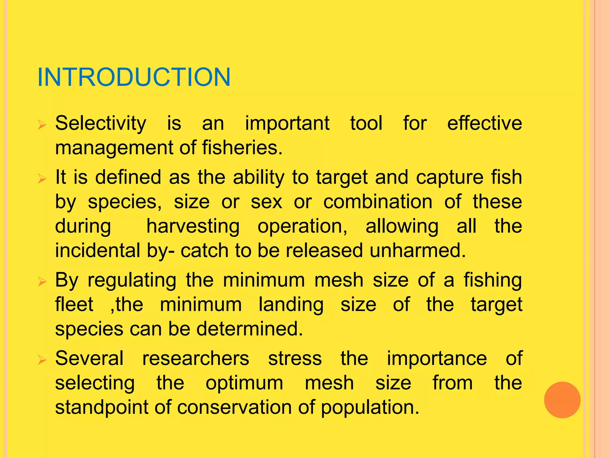 Selective fishing gear and practice | PPTX