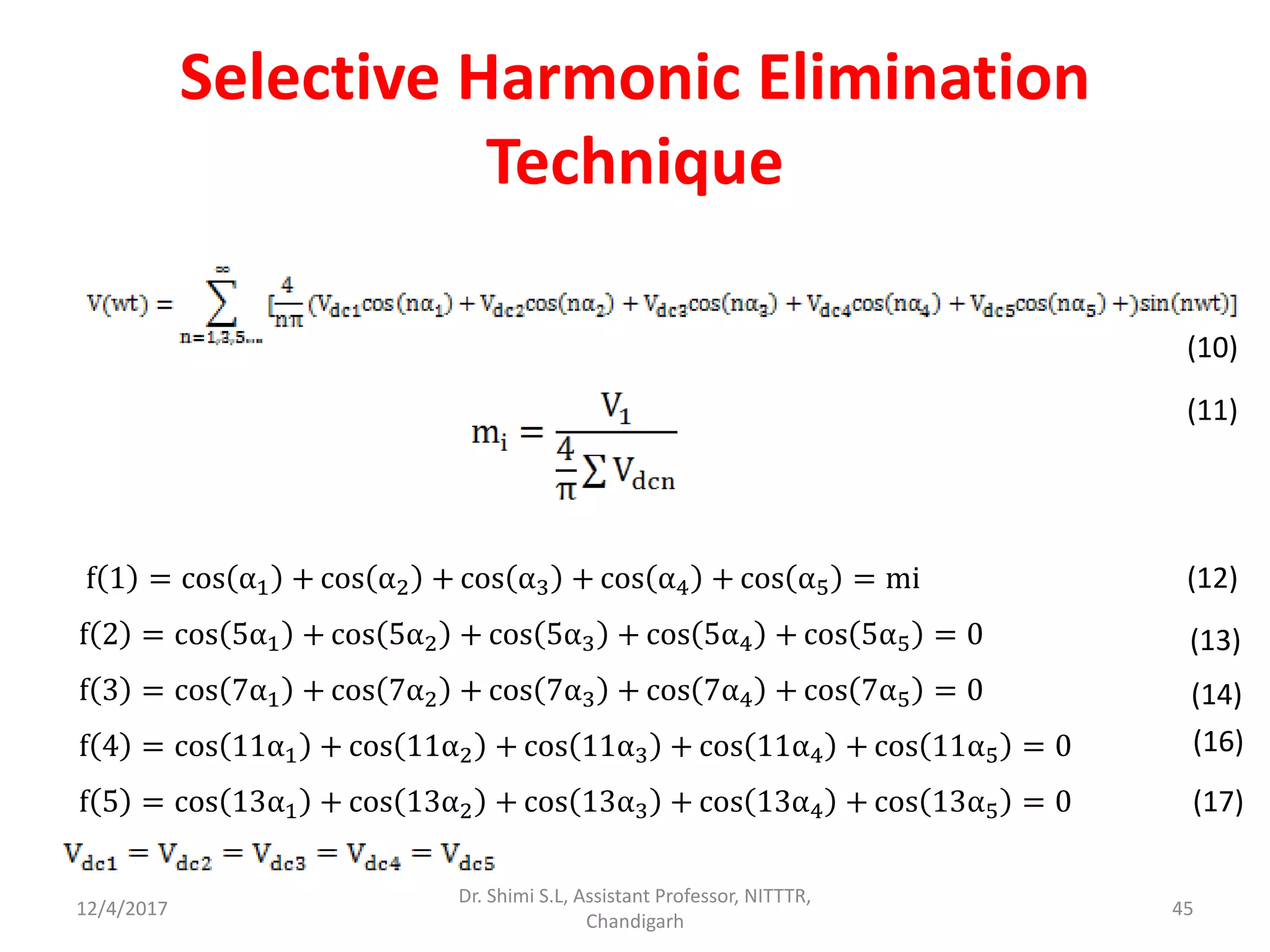Selective harmonic elimination in a solar powered multilevel inverter | PDF | Physics | Science