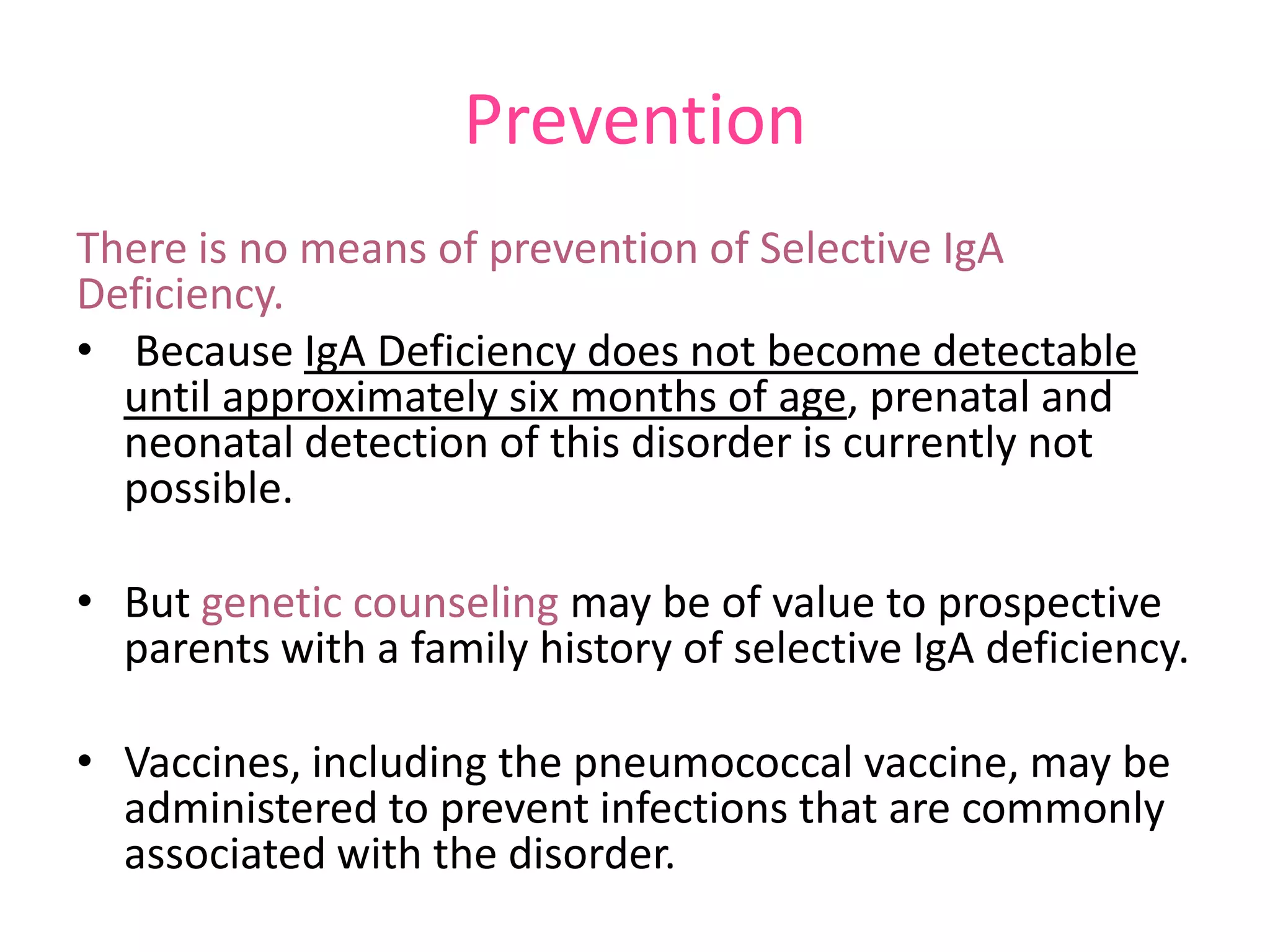 Selective igA deficiency | PPTX