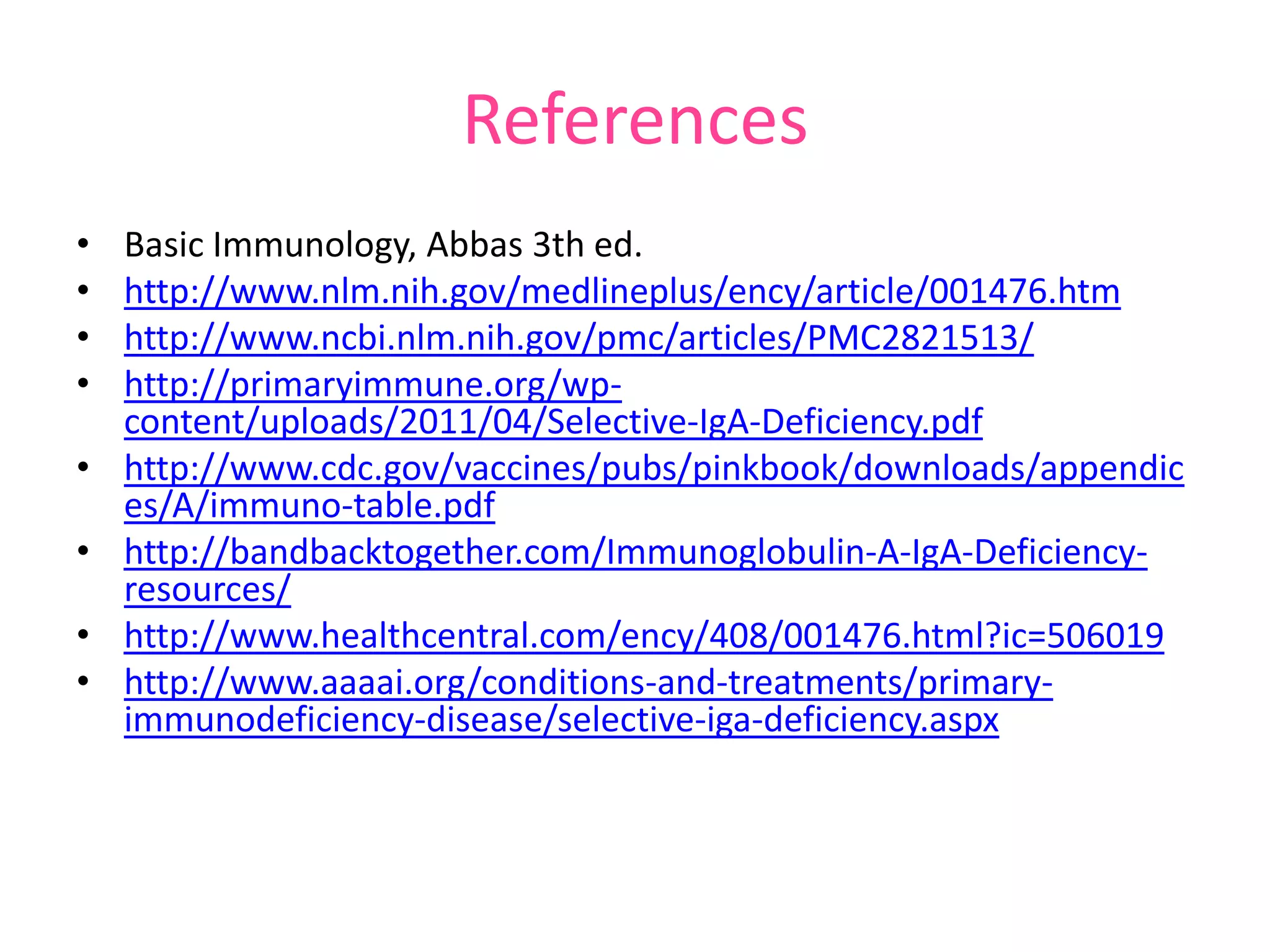 Selective igA deficiency | PPTX