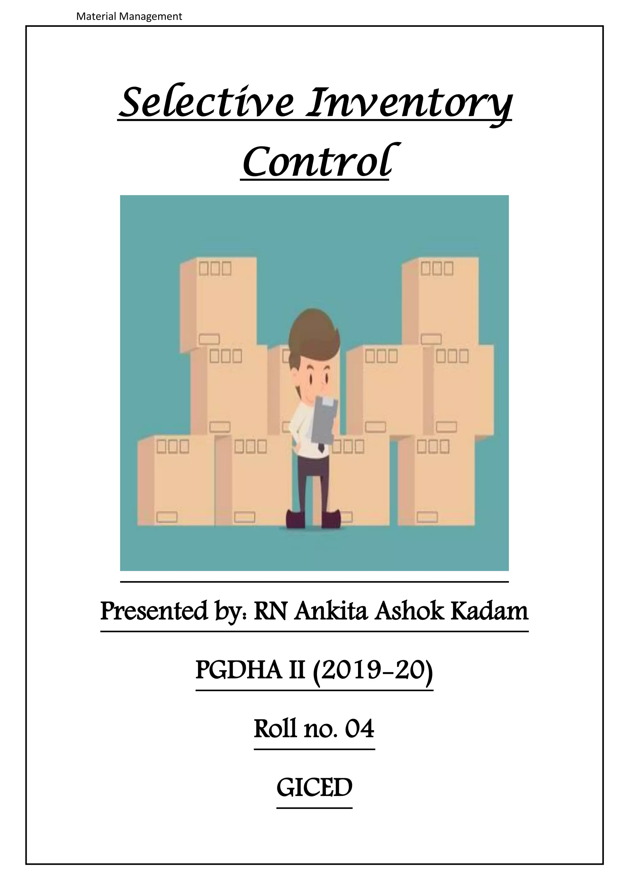 Selective inventory control | PDF