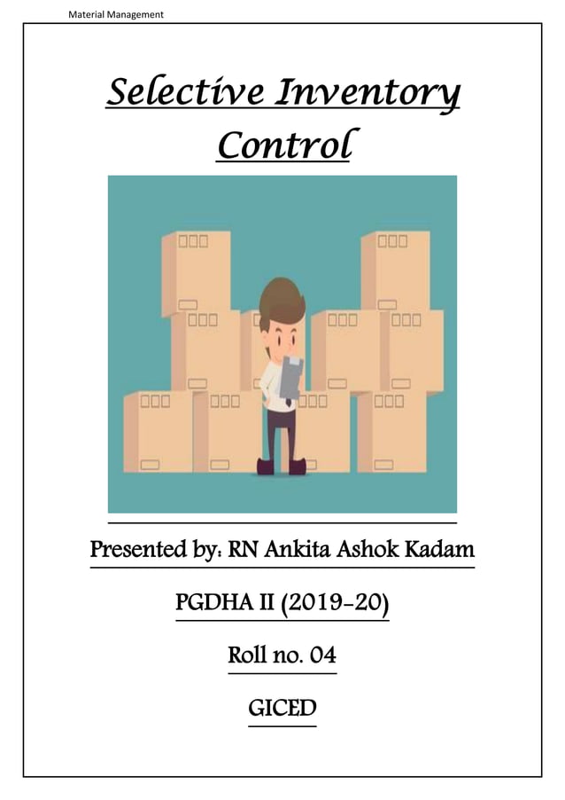 Selective inventory control | PDF | Logistics | Business