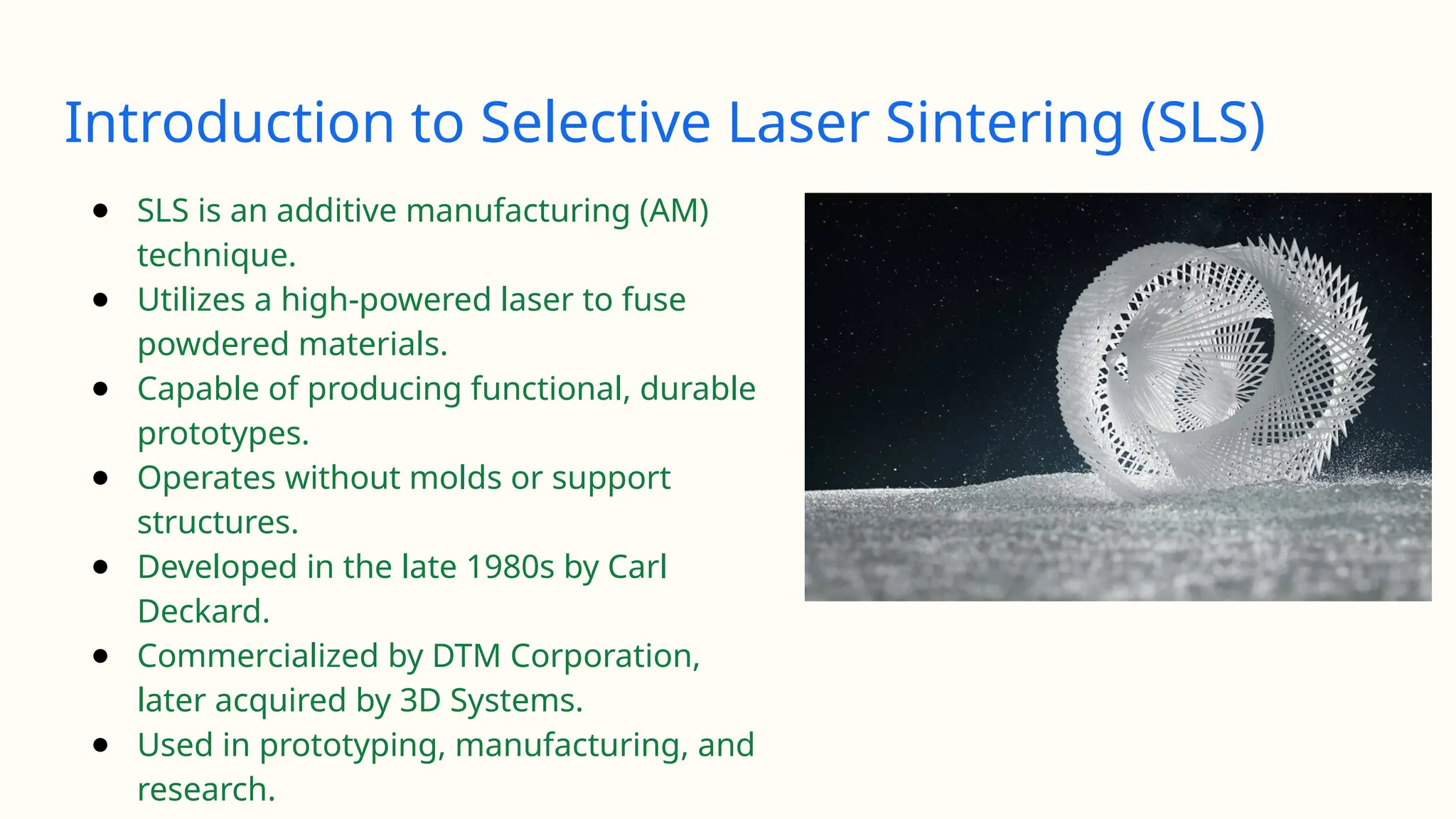 Selective Laser Sintering an advance additive manufacturing | PPTX