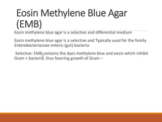 Selective media,types,Composition andpplications | PPTX