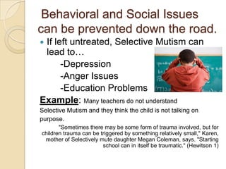 Period 3-Jackie Rosmini-Selective Mutism | PPT