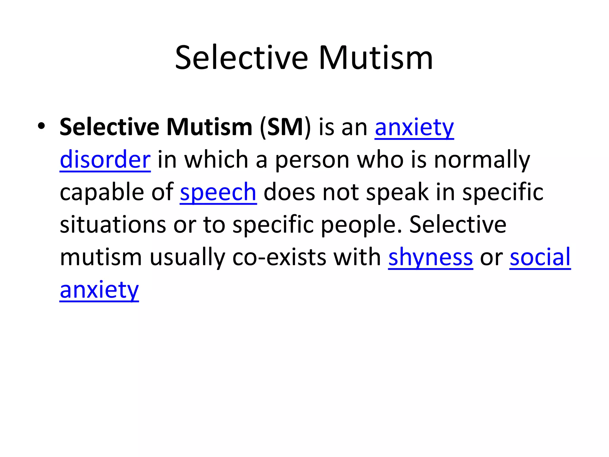 Selective mutism | PPTX
