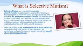 Selective mutism[1] | PPTX