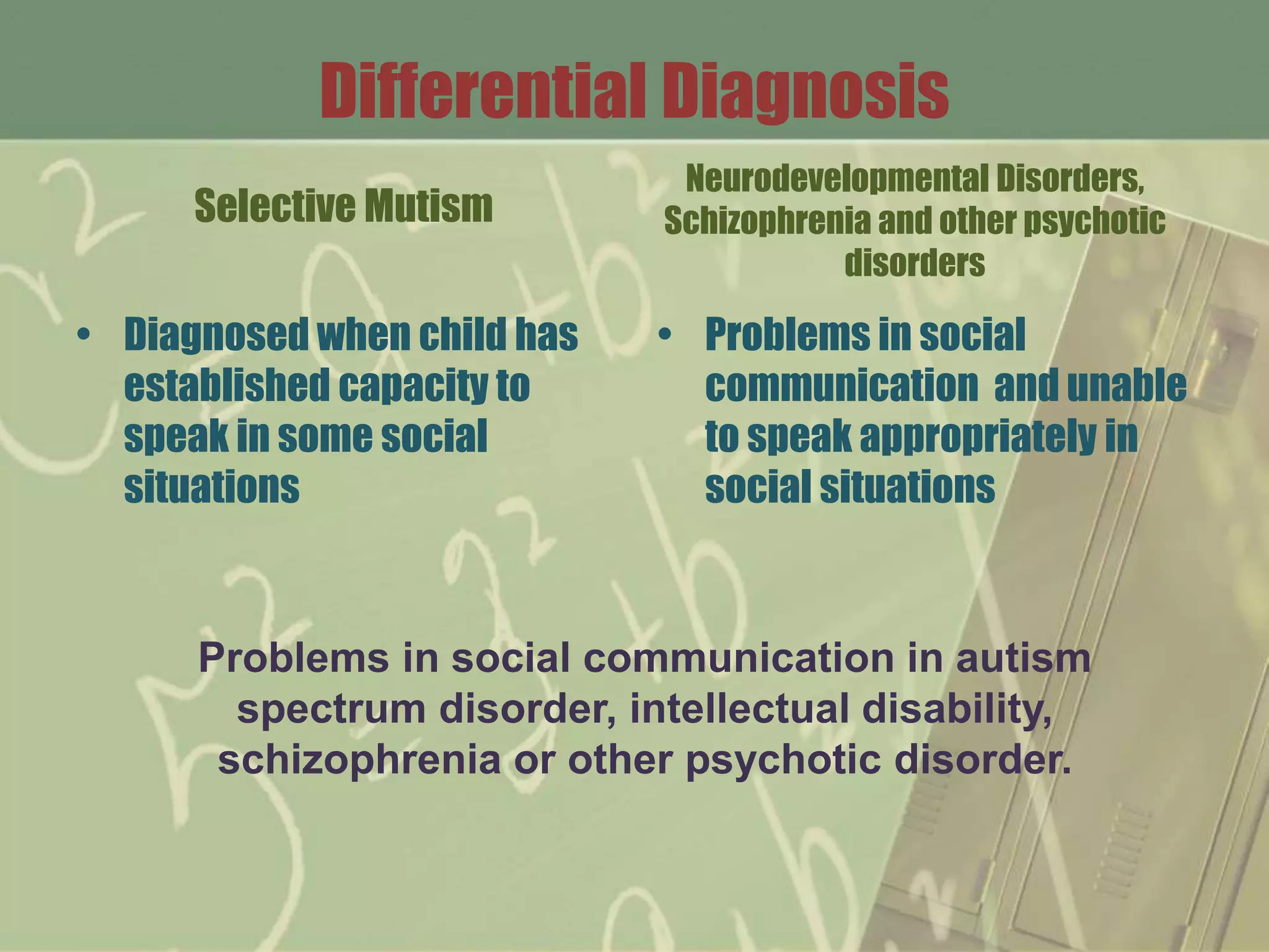 Selective mutism presentation | PPTX