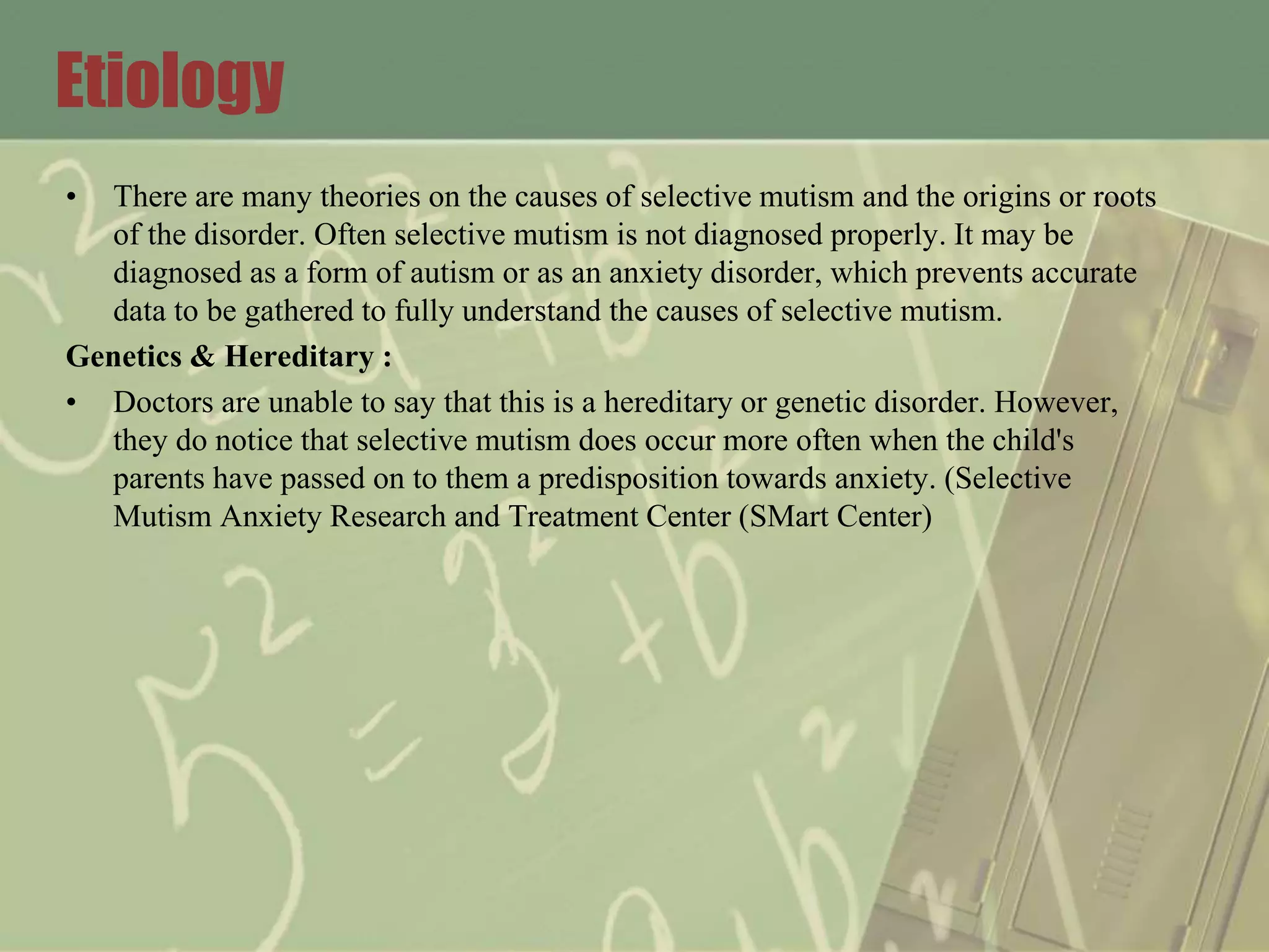 Selective mutism presentation | PPTX | Brain and Nervous System ...
